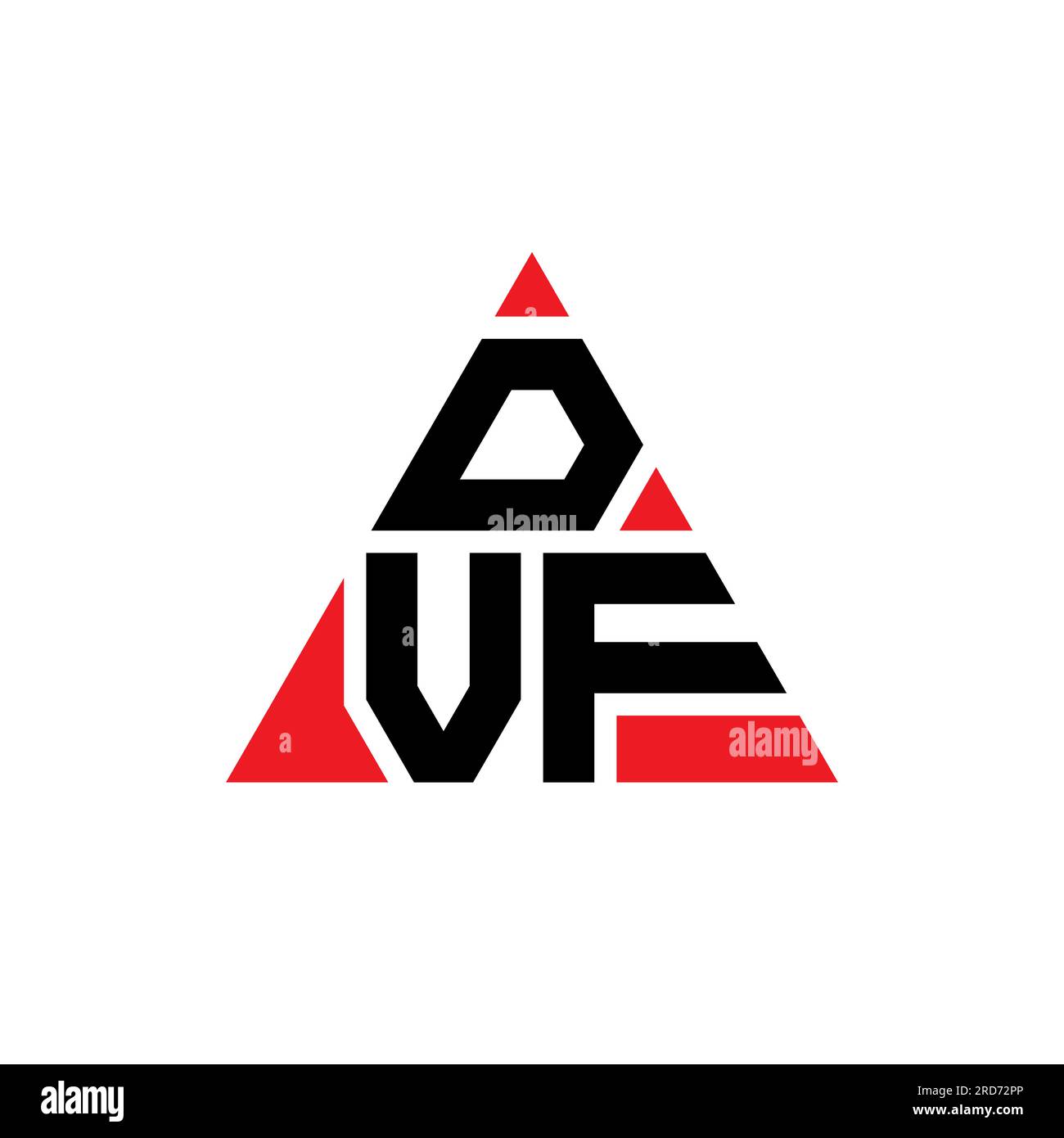 DVF triangle letter logo design with triangle shape. DVF triangle logo ...