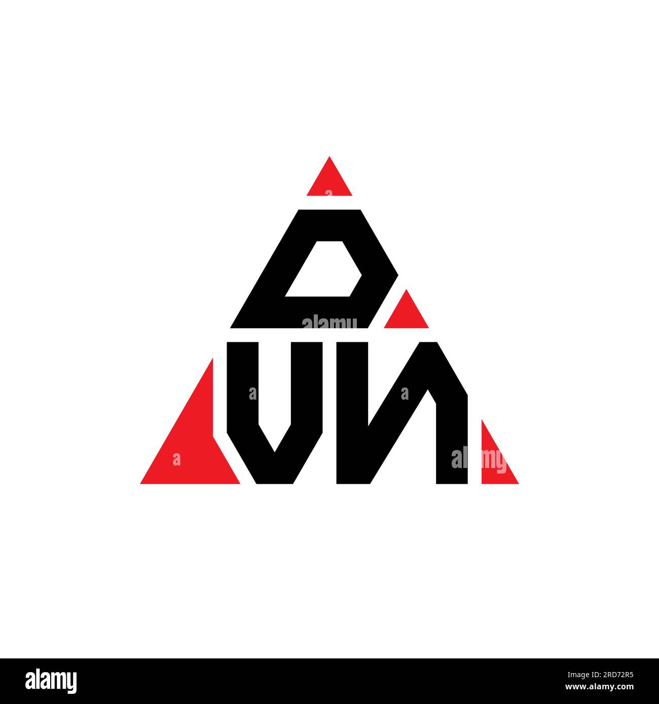 DVN triangle letter logo design with triangle shape. DVN triangle logo ...
