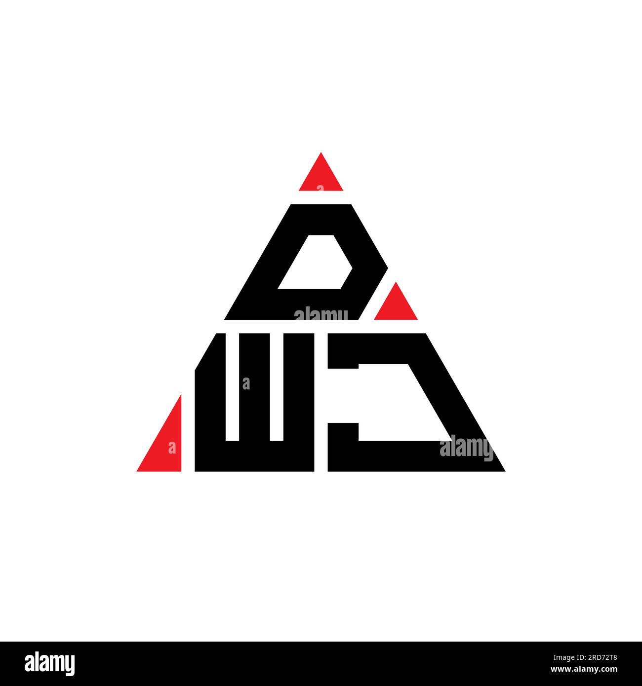 DWJ triangle letter logo design with triangle shape. DWJ triangle logo design monogram. DWJ ...