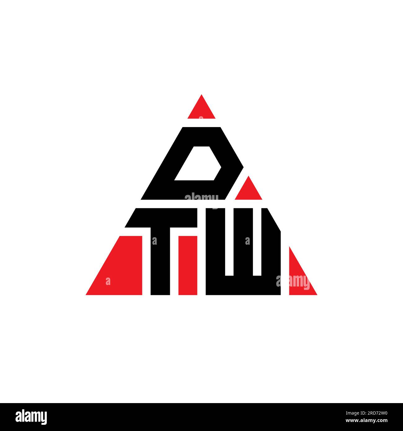 DTW triangle letter logo design with triangle shape. DTW triangle logo ...