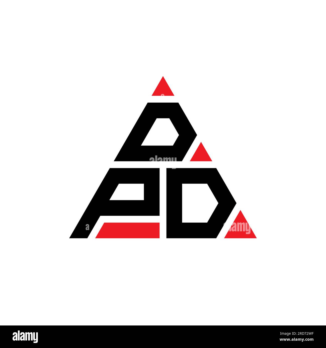 DPD triangle letter logo design with triangle shape. DPD triangle logo ...