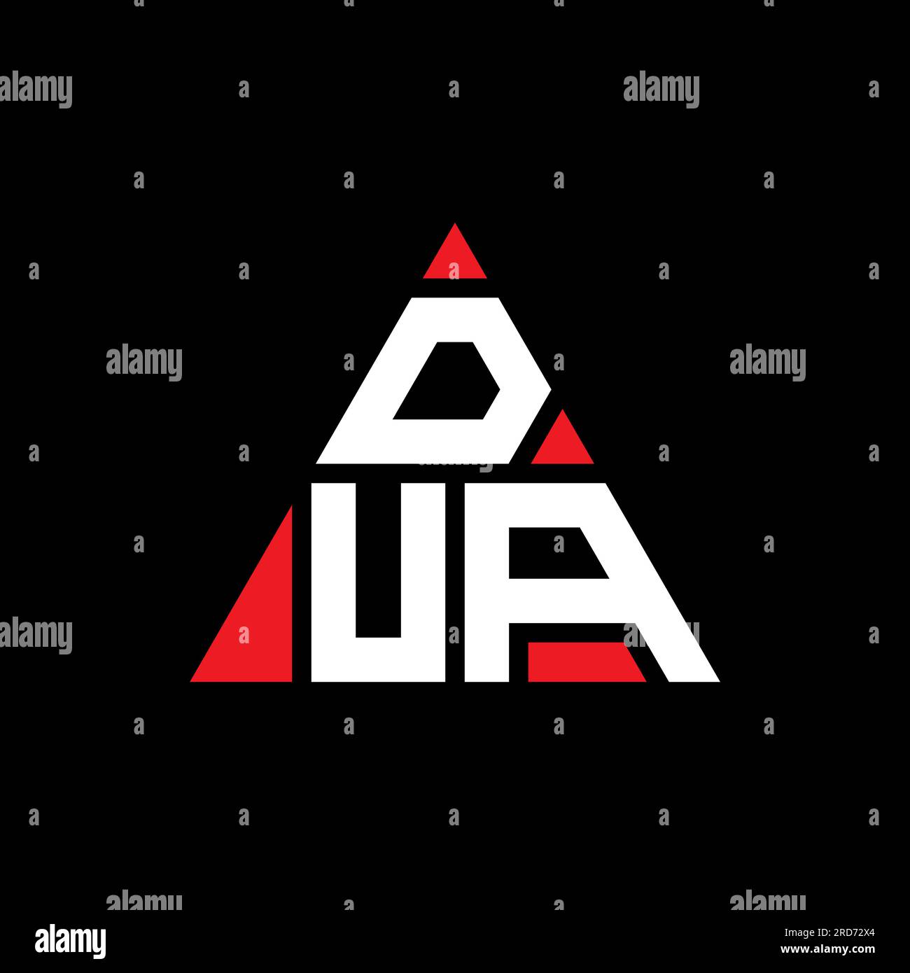 DUA triangle letter logo design with triangle shape. DUA triangle logo ...
