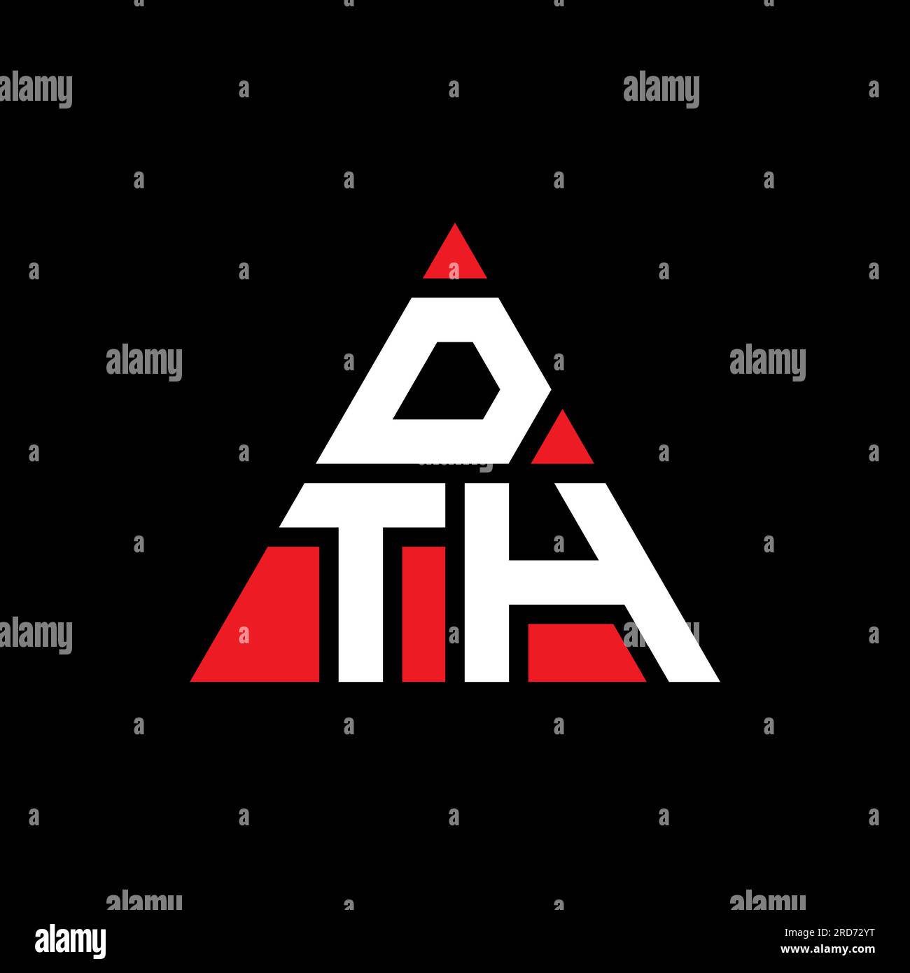 DTH triangle letter logo design with triangle shape. DTH triangle logo ...