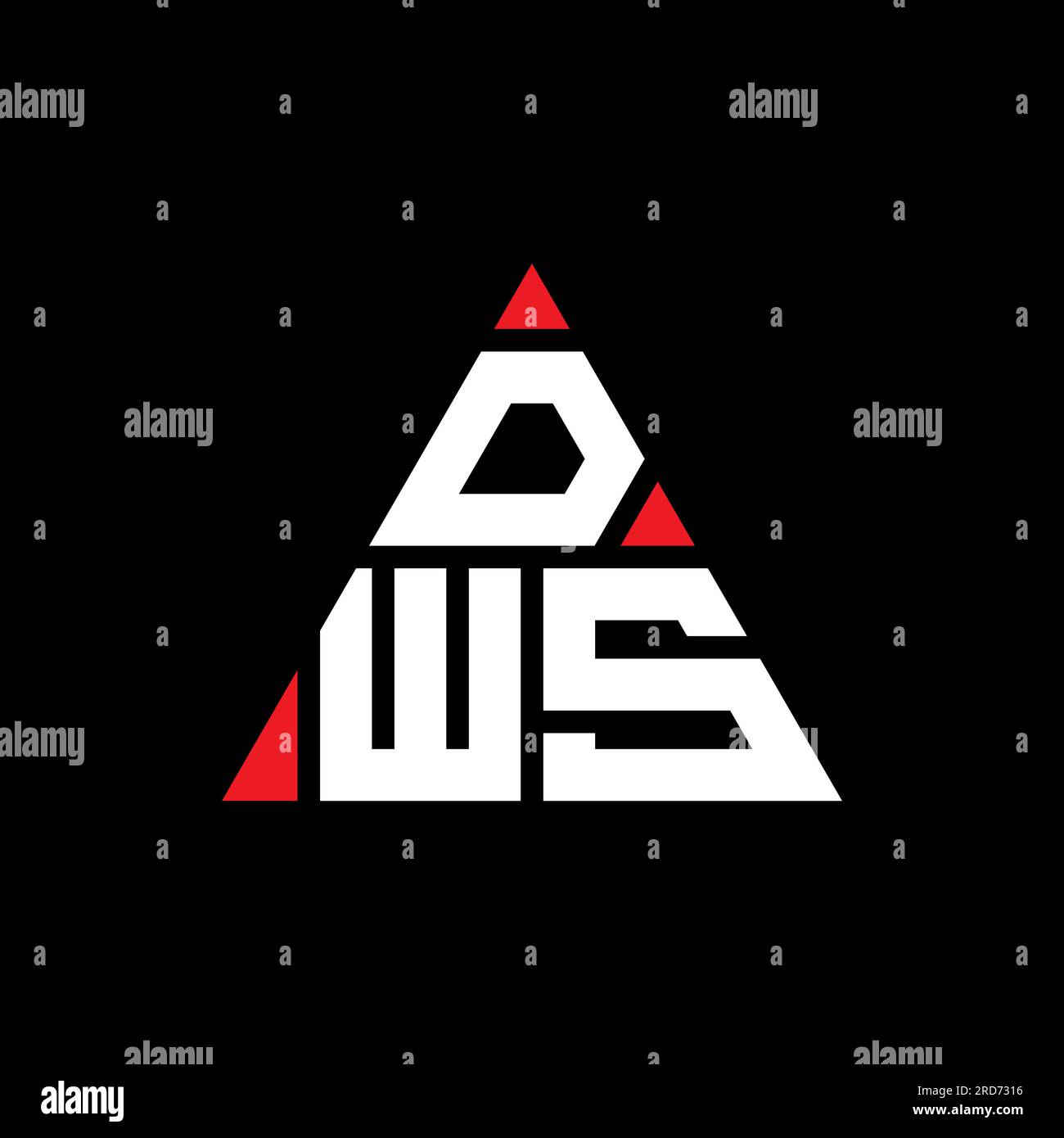 DWS triangle letter logo design with triangle shape. DWS triangle logo ...