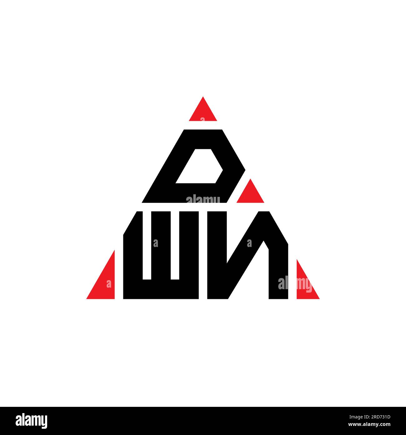 DWN triangle letter logo design with triangle shape. DWN triangle logo ...