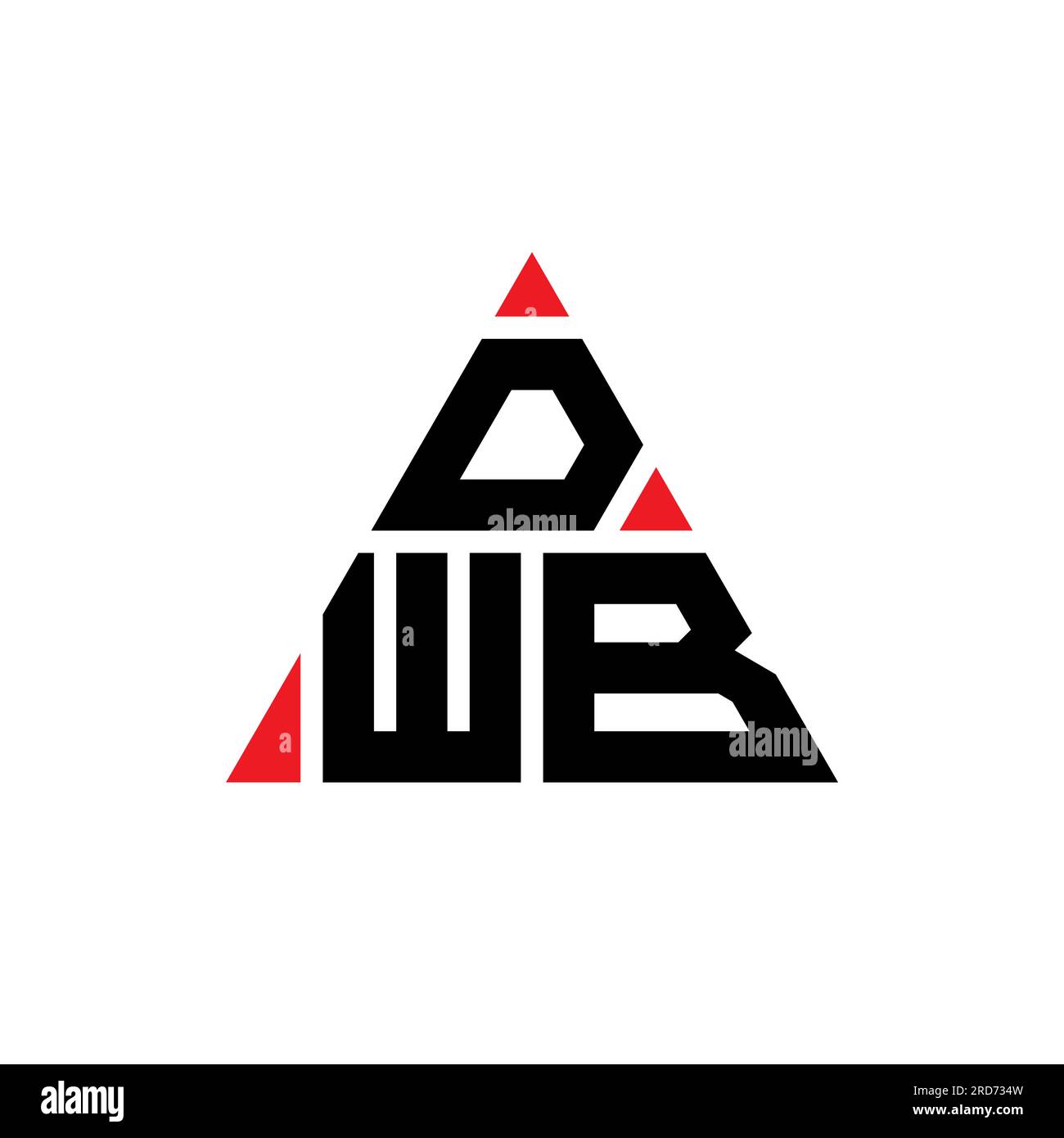 DWB triangle letter logo design with triangle shape. DWB triangle logo ...