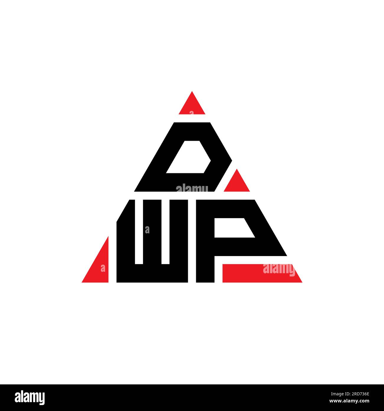 DWP triangle letter logo design with triangle shape. DWP triangle logo ...