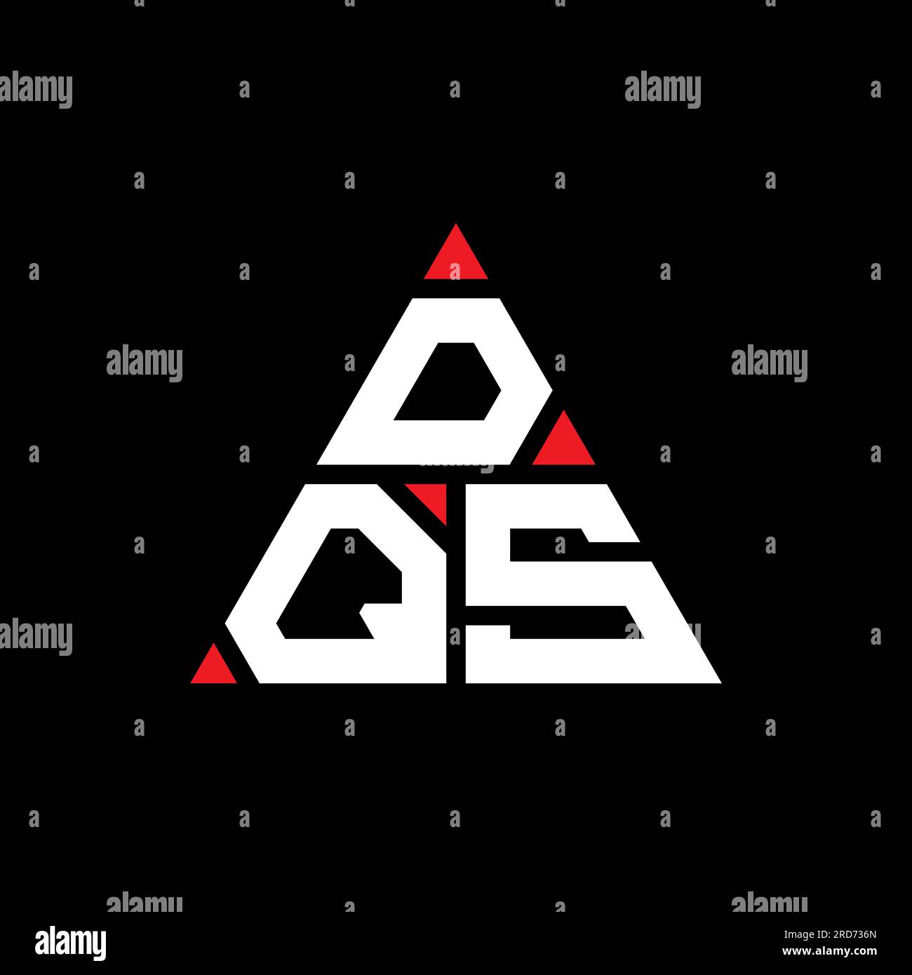 DQS triangle letter logo design with triangle shape. DQS triangle logo ...