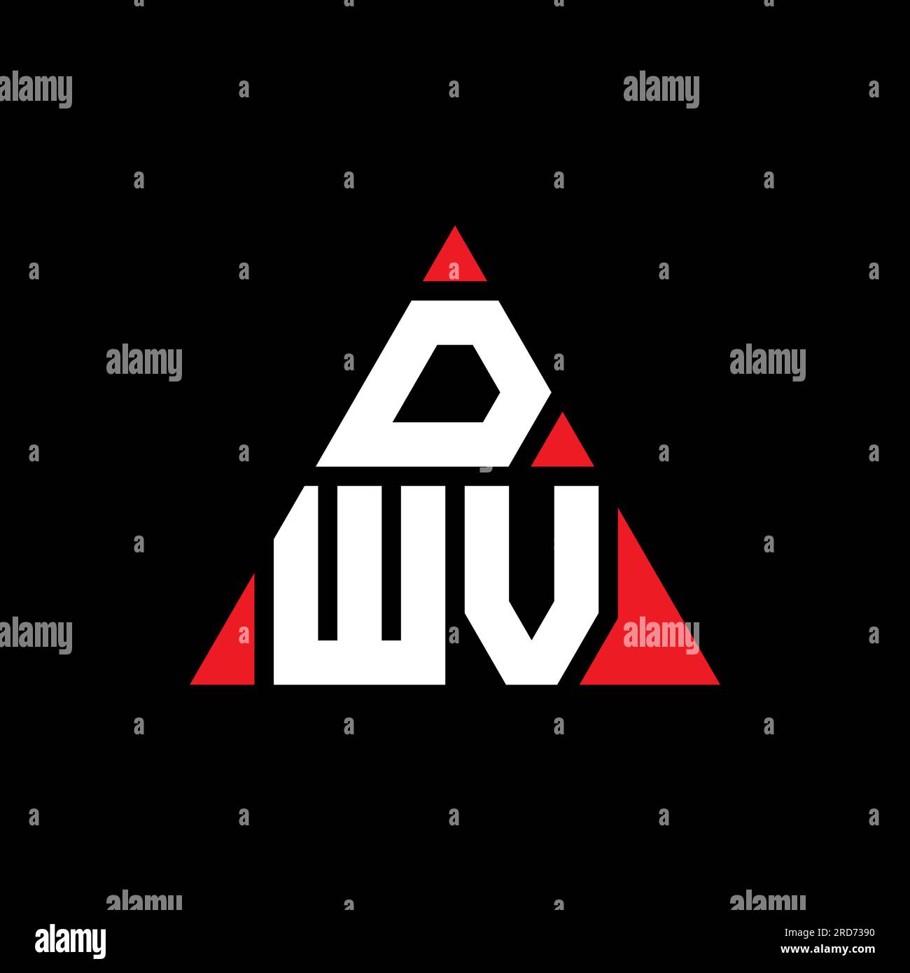 DWV triangle letter logo design with triangle shape. DWV triangle logo ...