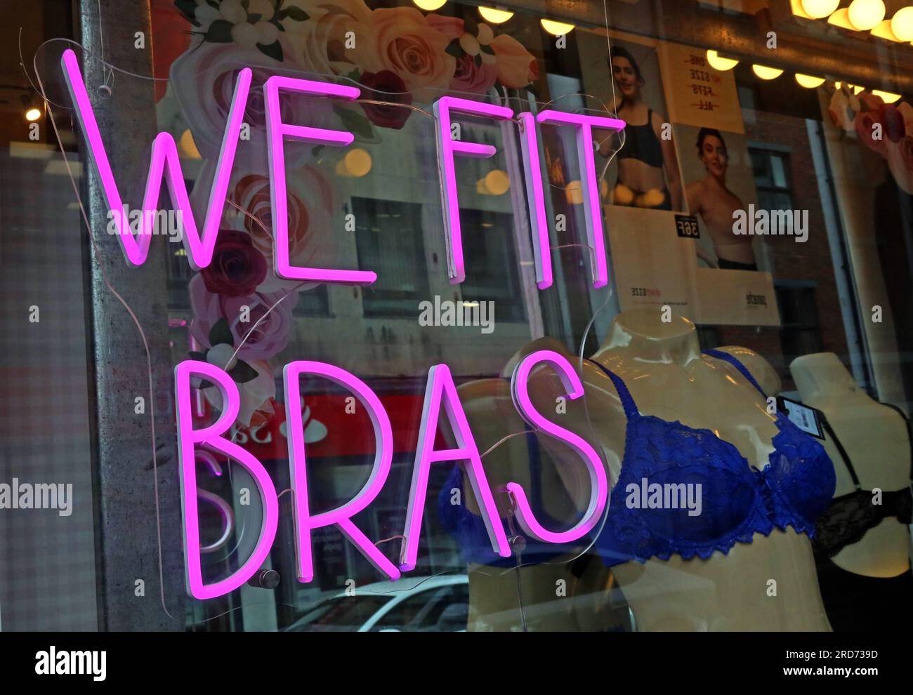 WE Fit Bras, pink neon sign from The Lingerie Room, 18 The Diamond ...