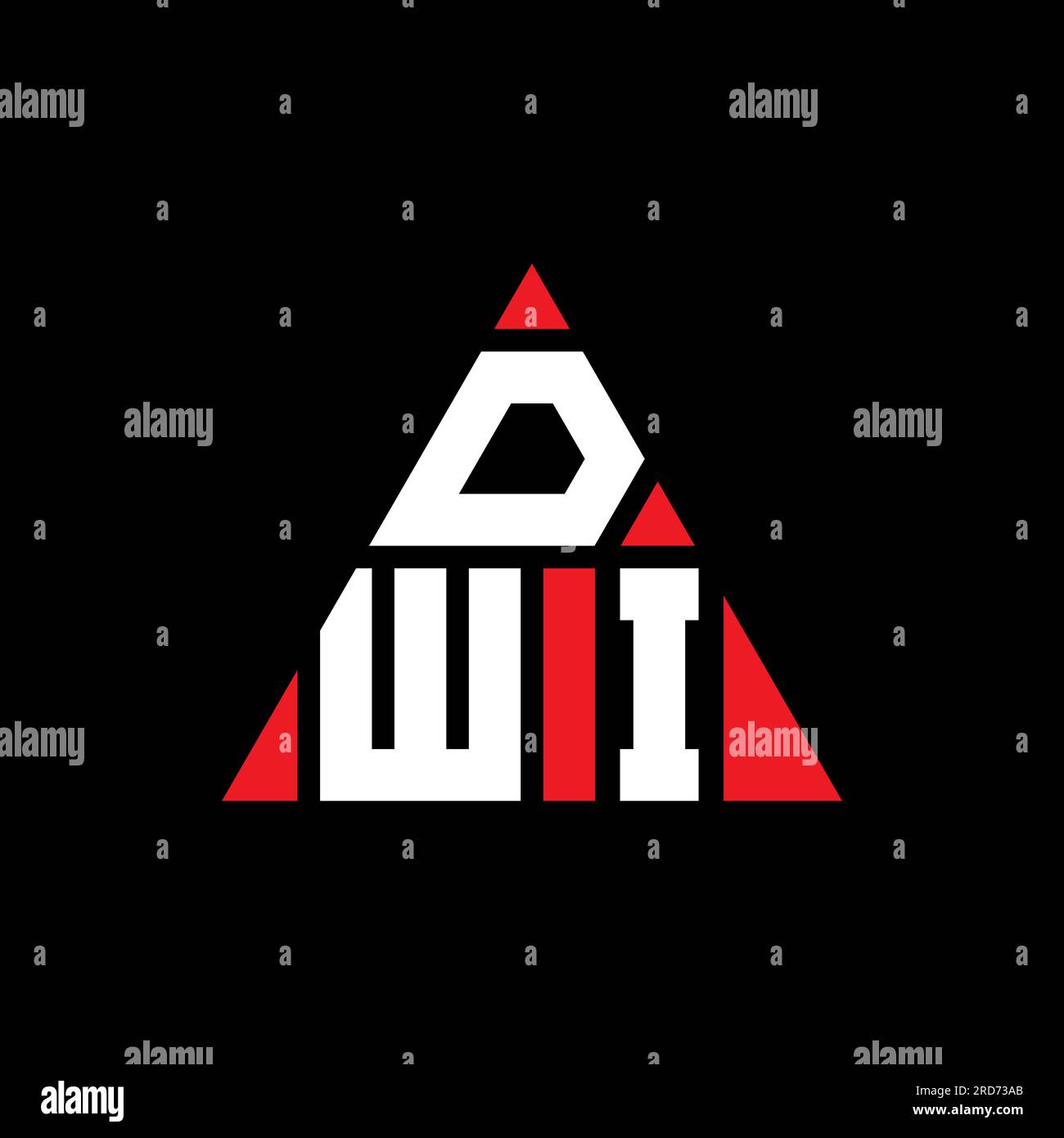 DWI triangle letter logo design with triangle shape. DWI triangle logo ...