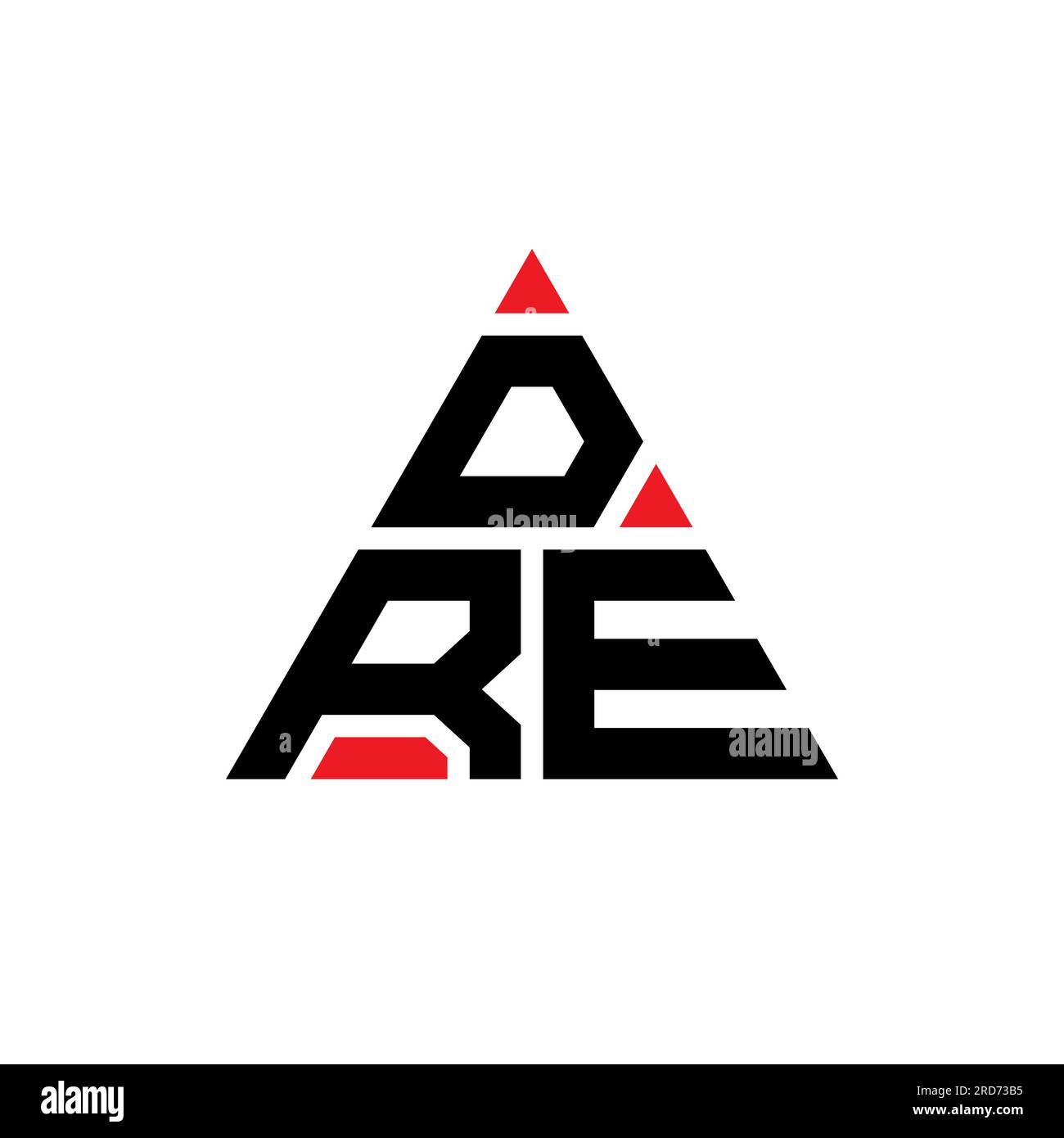 DRE triangle letter logo design with triangle shape. DRE triangle logo ...