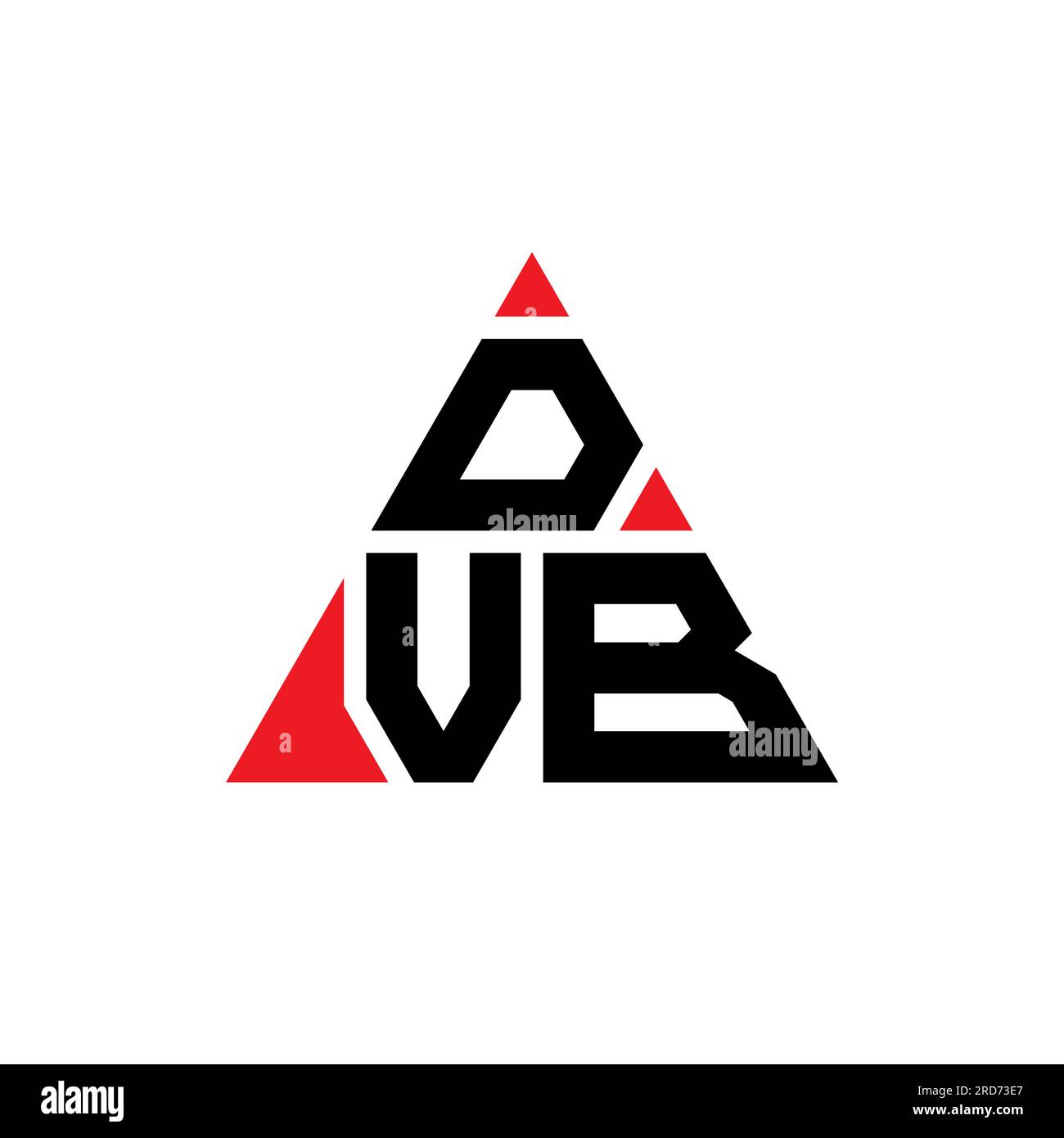 DVB triangle letter logo design with triangle shape. DVB triangle logo ...