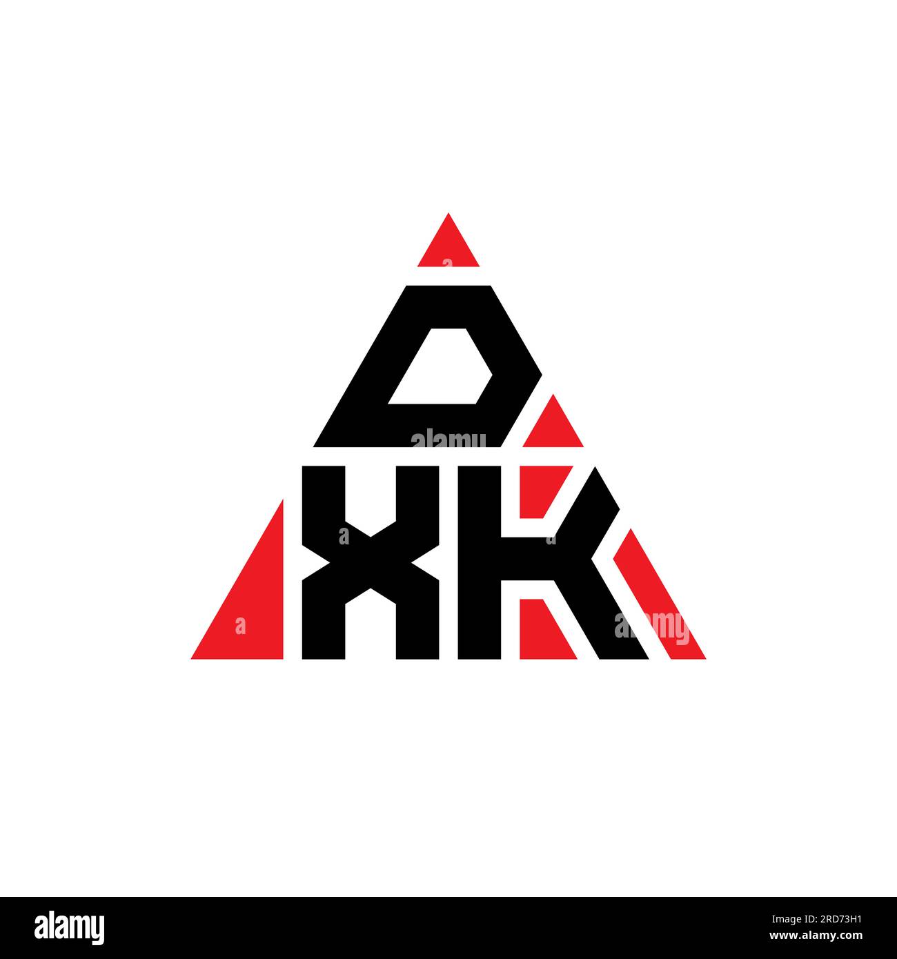 DXK triangle letter logo design with triangle shape. DXK triangle logo ...