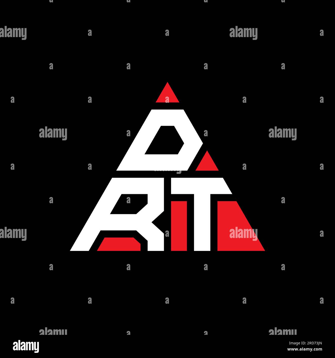 DRT triangle letter logo design with triangle shape. DRT triangle logo ...