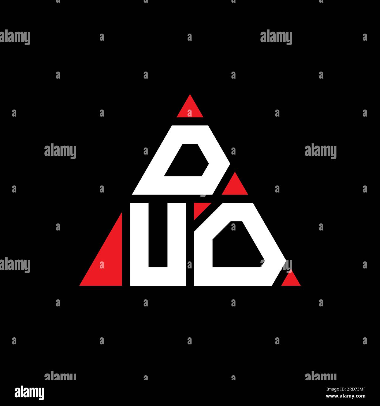 DUO triangle letter logo design with triangle shape. DUO triangle logo ...
