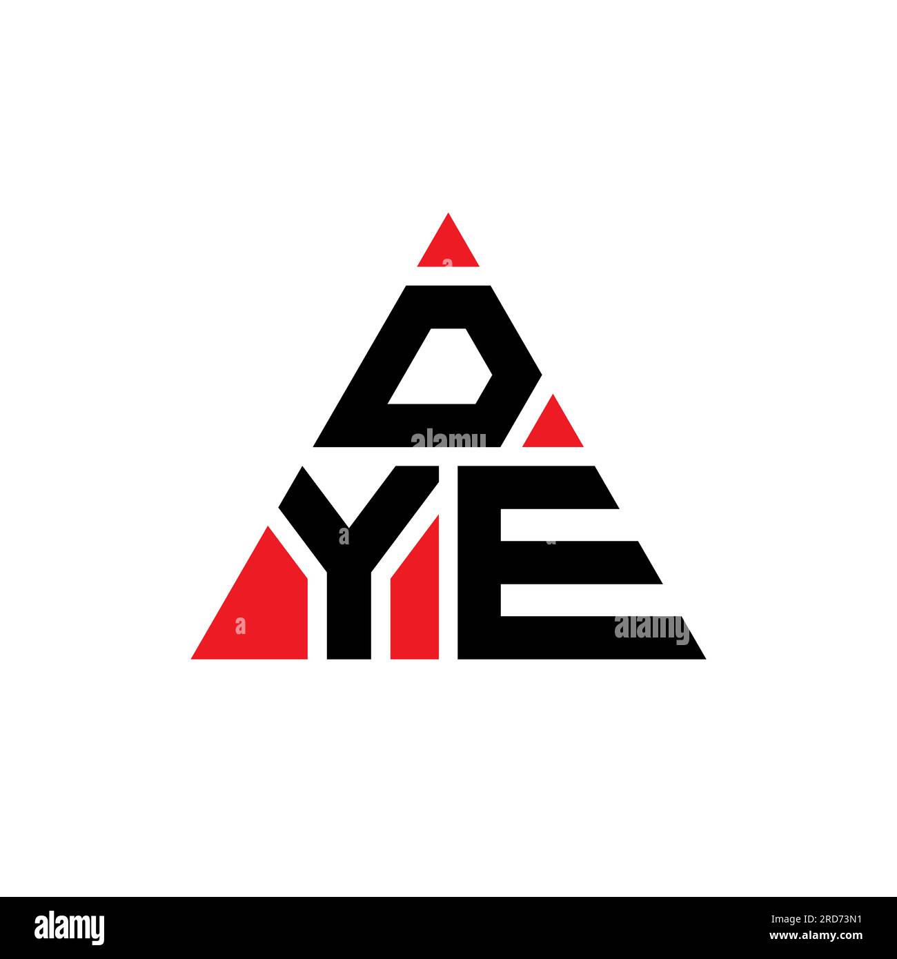 DYE triangle letter logo design with triangle shape. DYE triangle logo ...