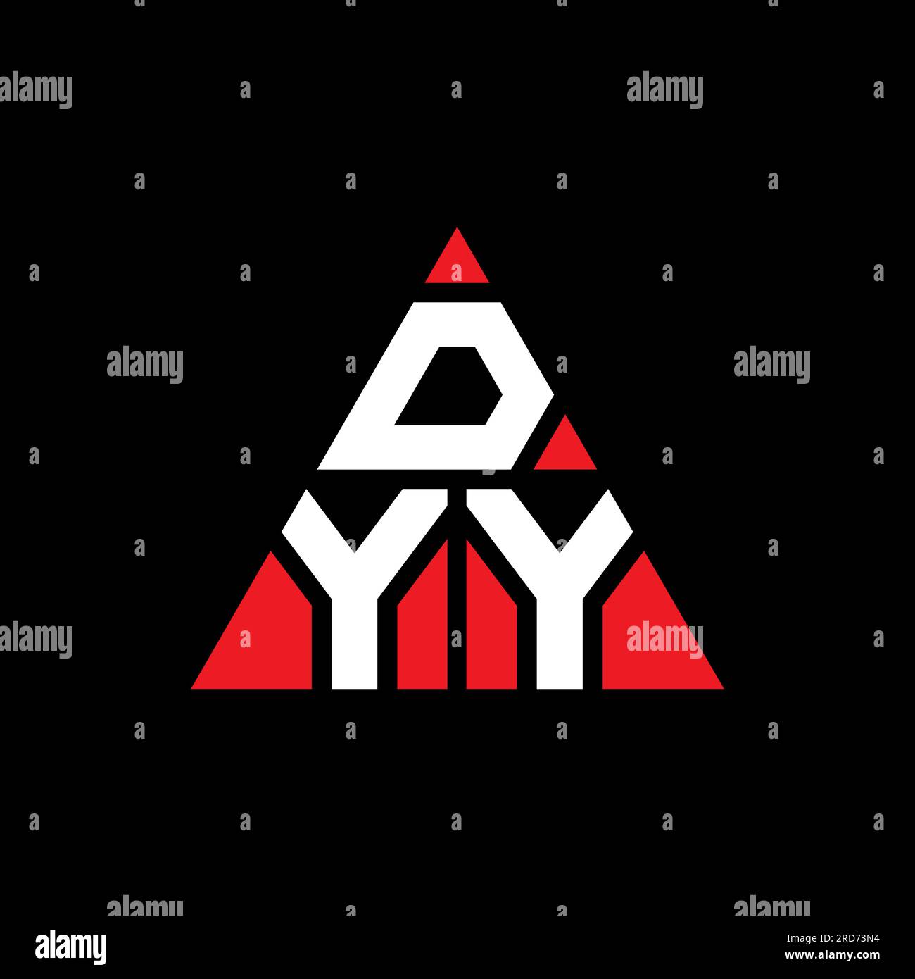 DYY triangle letter logo design with triangle shape. DYY triangle logo ...
