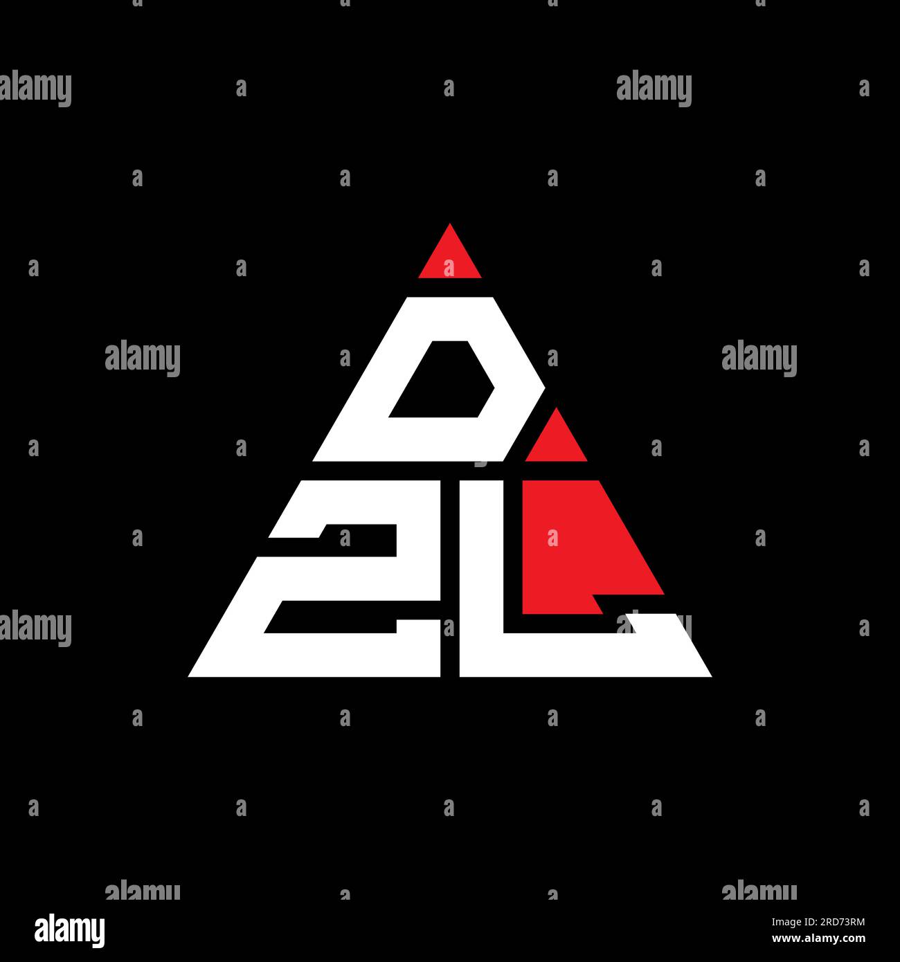 DZL triangle letter logo design with triangle shape. DZL triangle logo ...