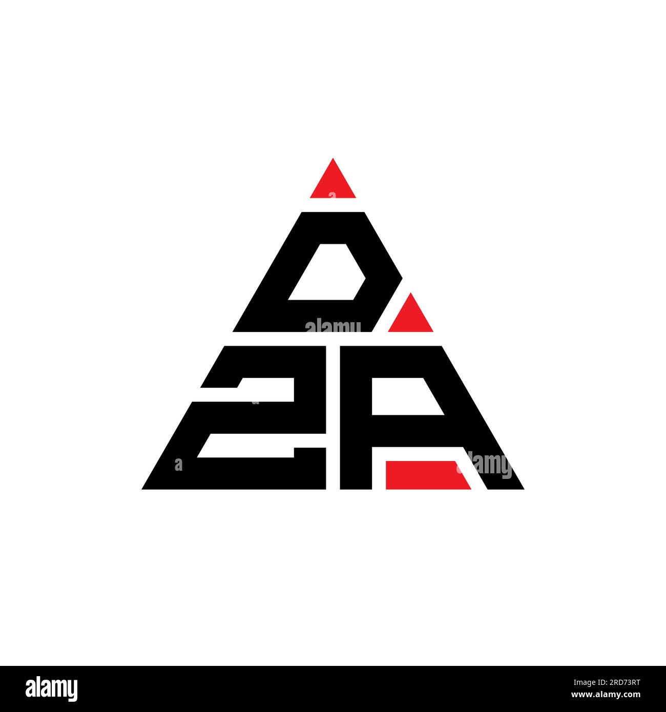 DZA triangle letter logo design with triangle shape. DZA triangle logo ...