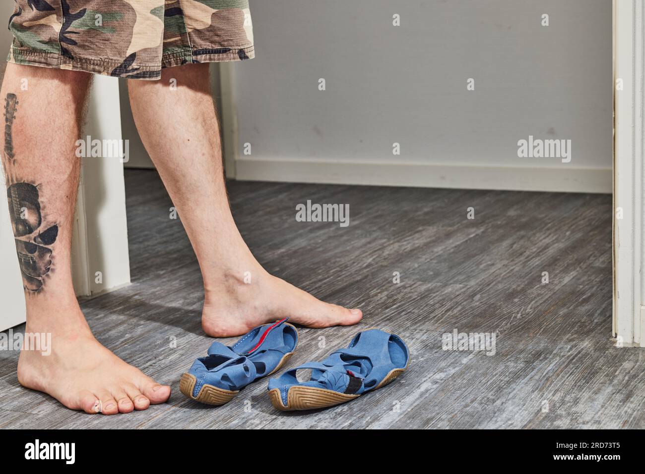 Man enjoying barefoot walk hi-res stock photography and images - Alamy