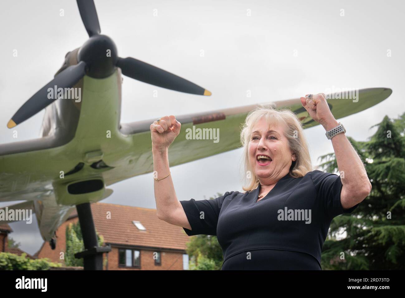 Councillor Susan Hall celebrates at the Battle of Britain Bunker in ...
