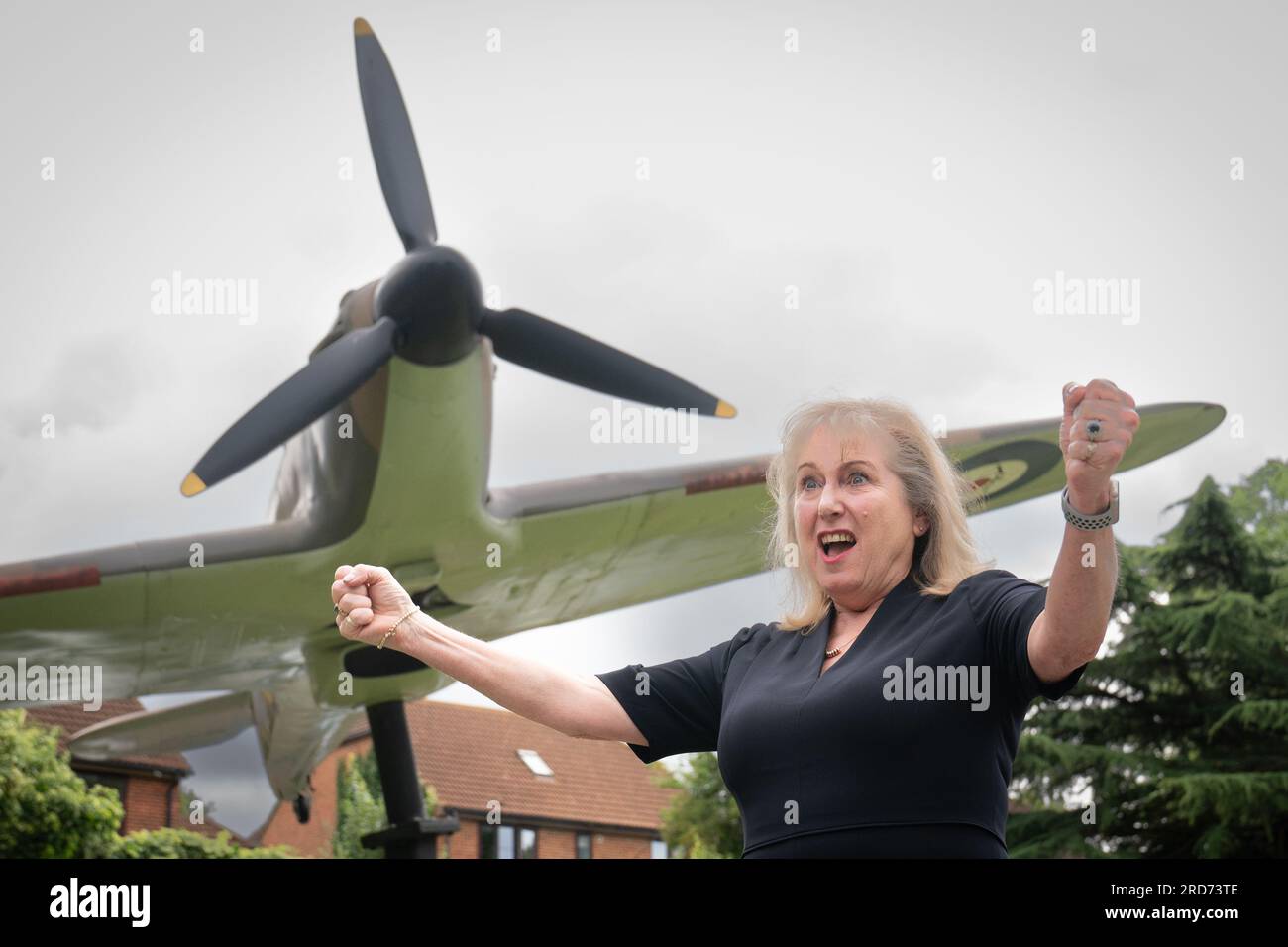Councillor Susan Hall celebrates at the Battle of Britain Bunker in ...