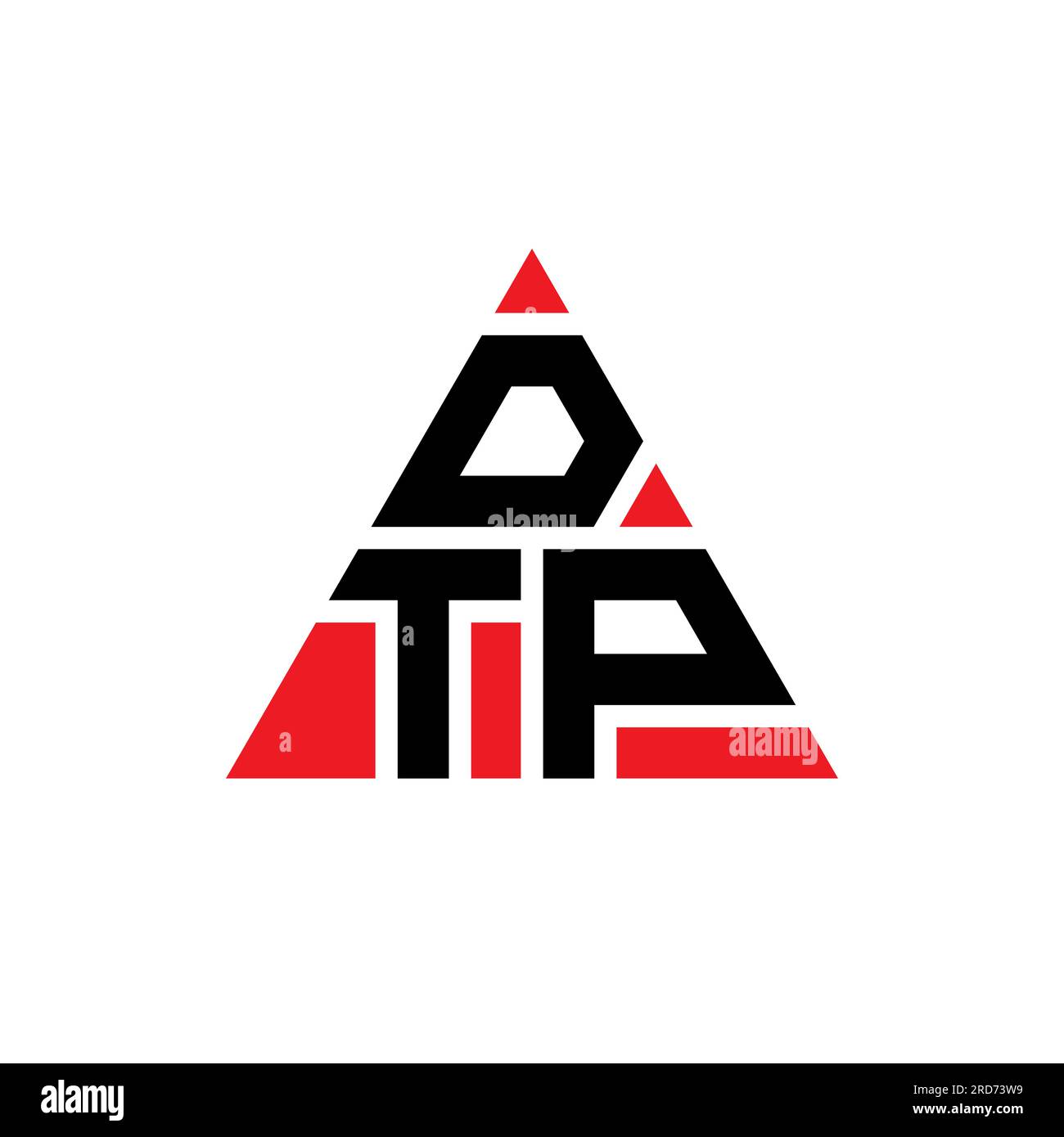 DTP triangle letter logo design with triangle shape. DTP triangle logo ...