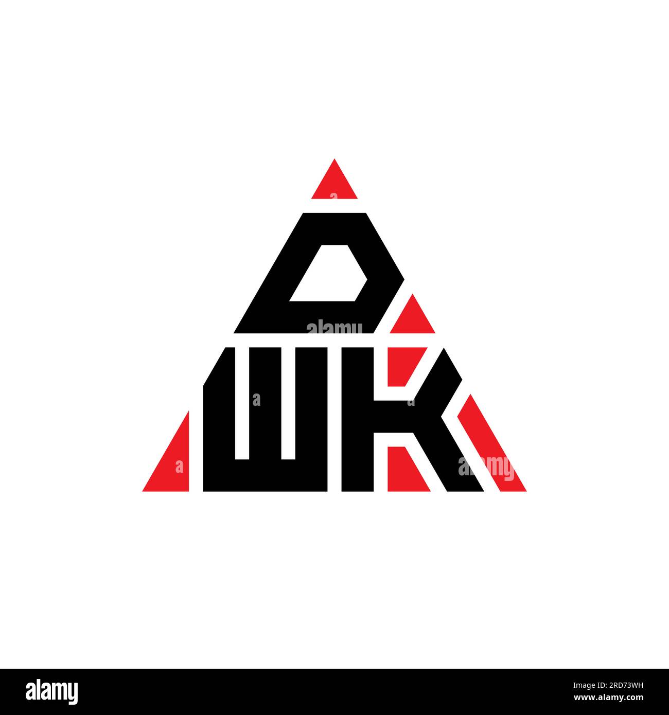 DWK triangle letter logo design with triangle shape. DWK triangle logo ...