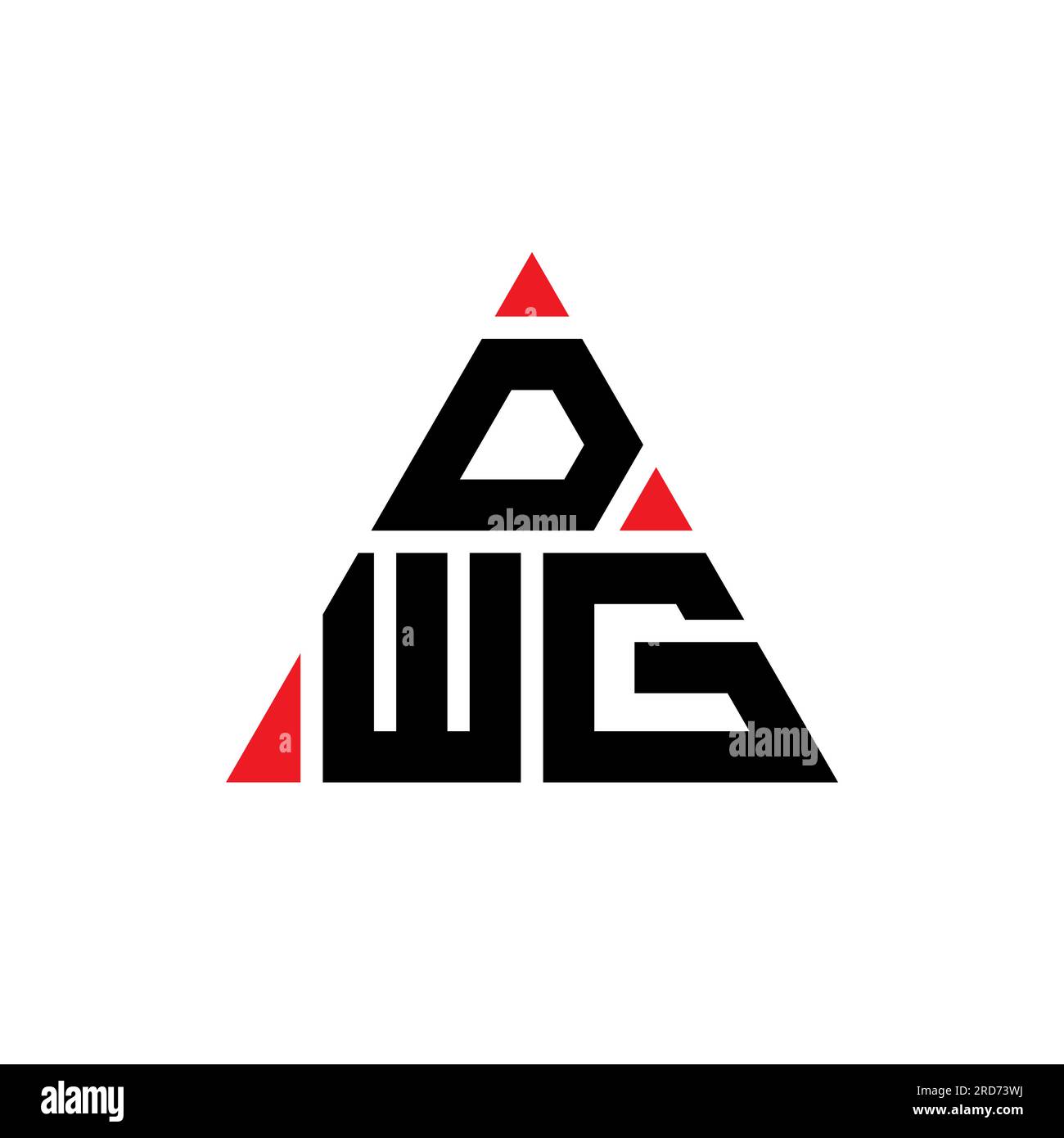 DWG triangle letter logo design with triangle shape. DWG triangle logo design monogram. DWG ...