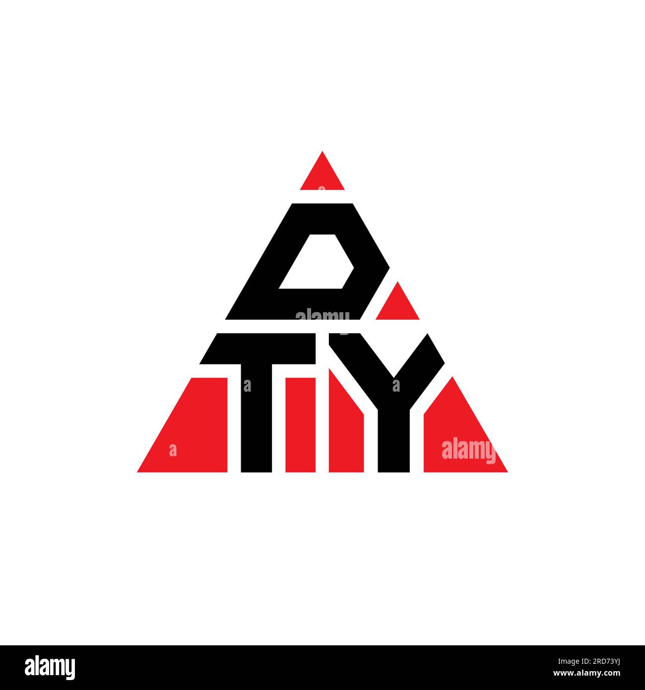 DTY triangle letter logo design with triangle shape. DTY triangle logo ...
