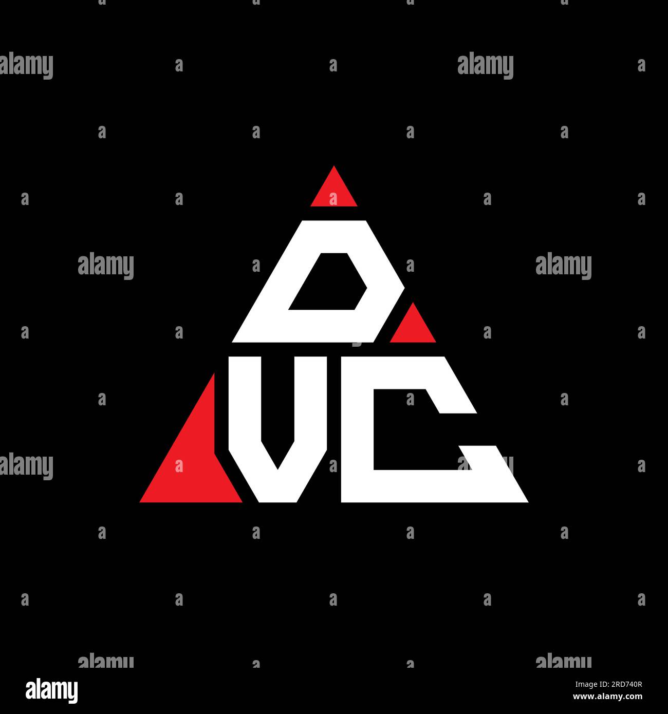 DVC triangle letter logo design with triangle shape. DVC triangle logo ...