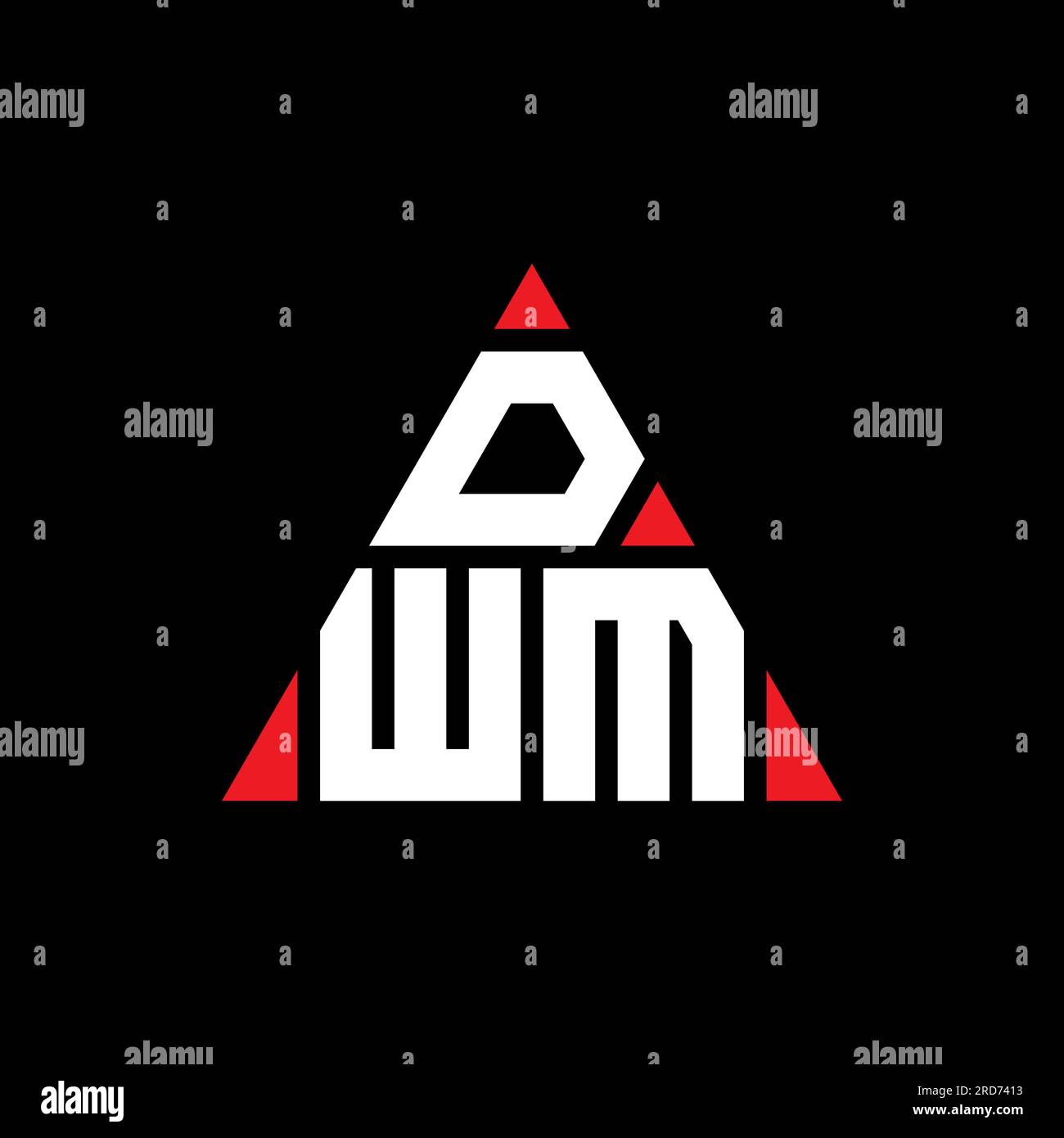DWM triangle letter logo design with triangle shape. DWM triangle logo ...