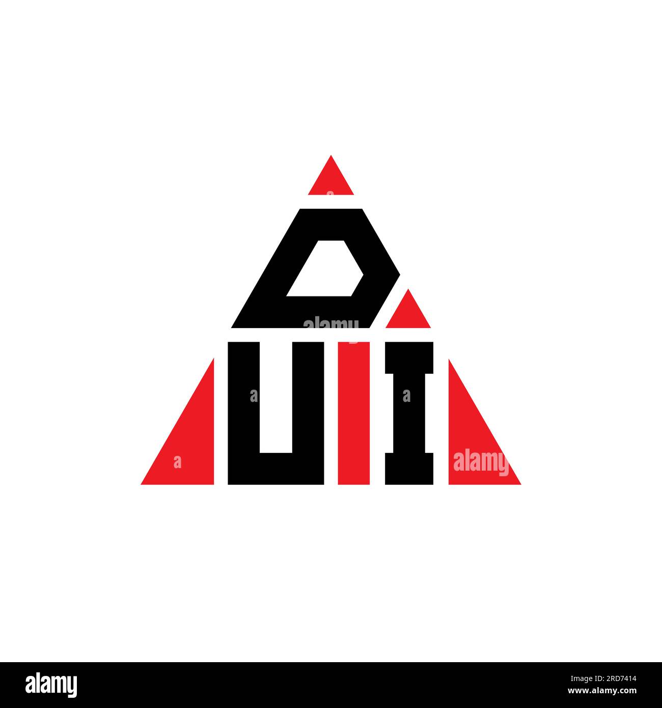 DUI triangle letter logo design with triangle shape. DUI triangle logo ...