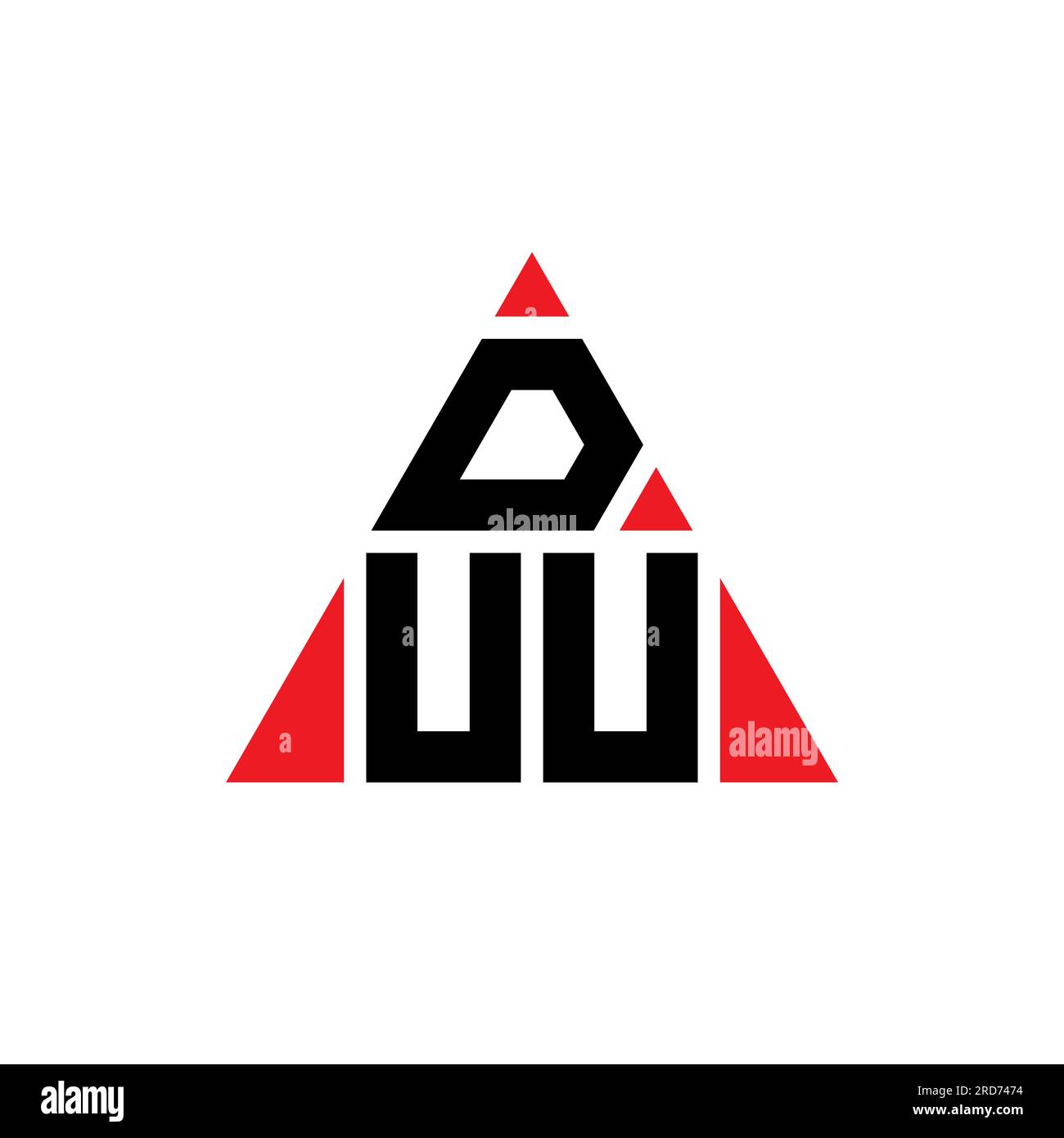 DUU triangle letter logo design with triangle shape. DUU triangle logo ...