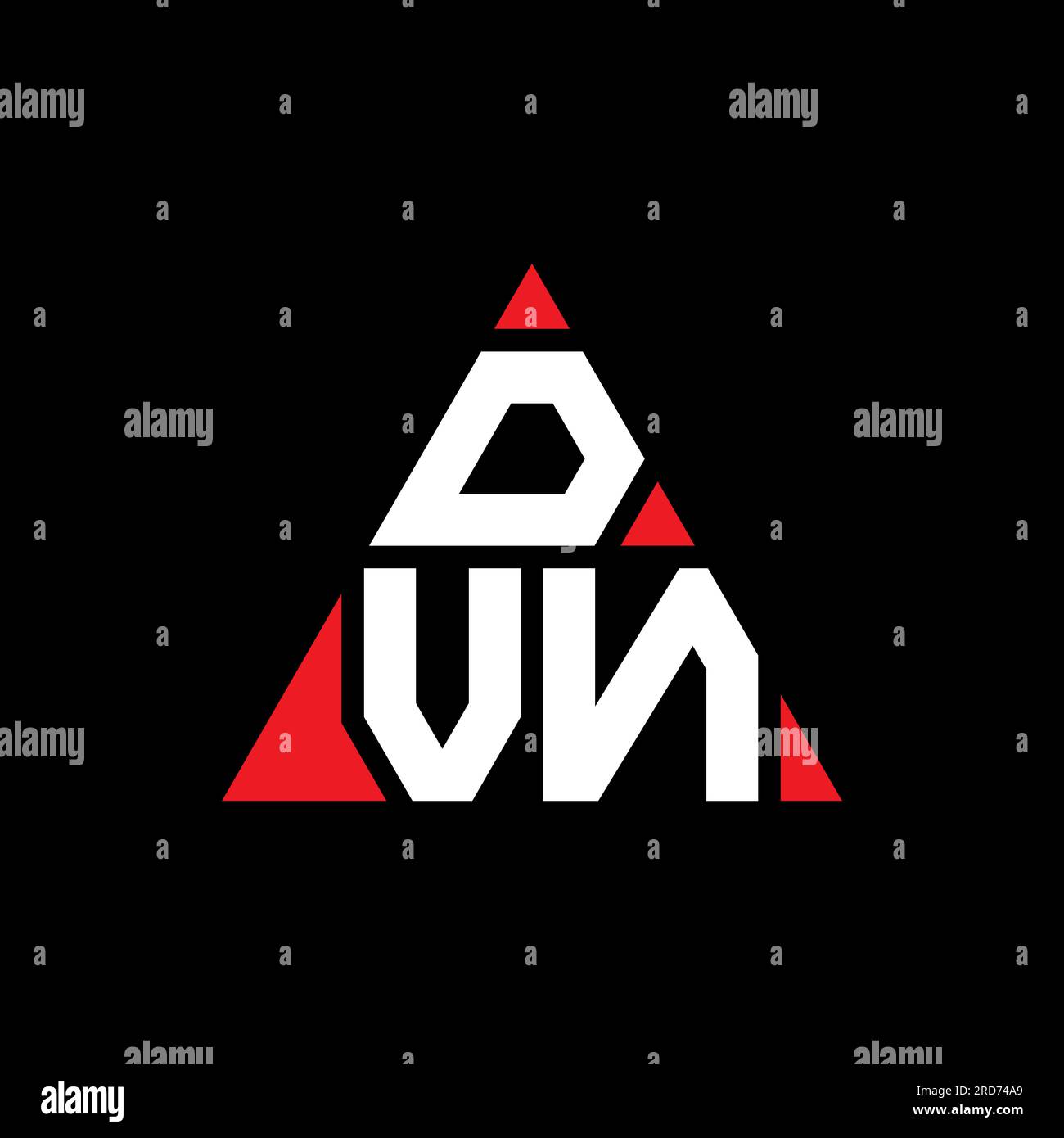 DVN triangle letter logo design with triangle shape. DVN triangle logo ...