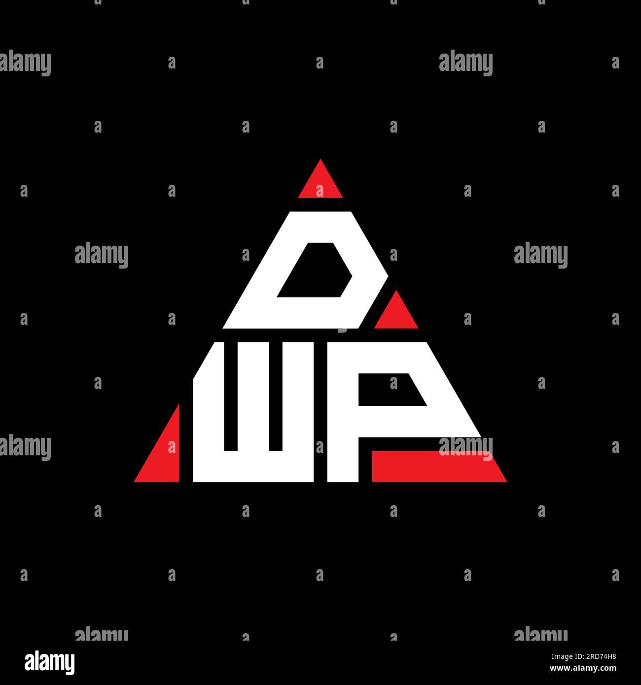 DWP triangle letter logo design with triangle shape. DWP triangle logo ...