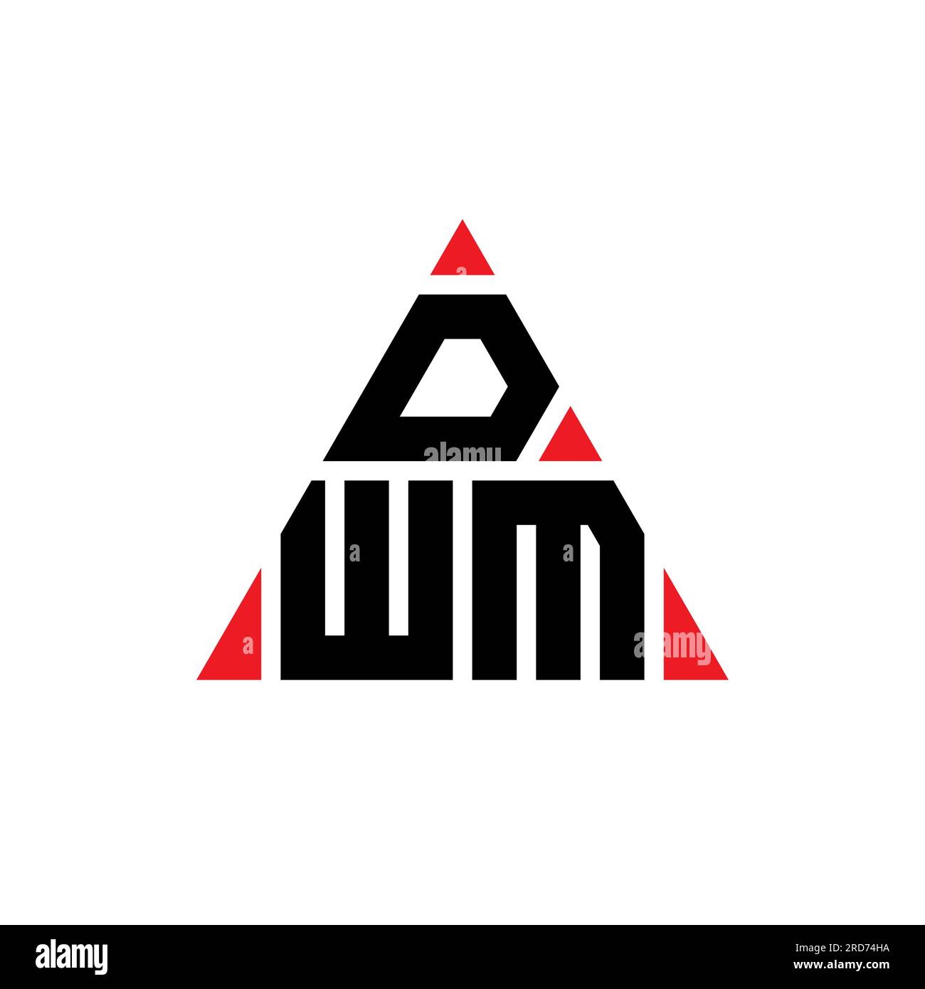 DWM triangle letter logo design with triangle shape. DWM triangle logo ...