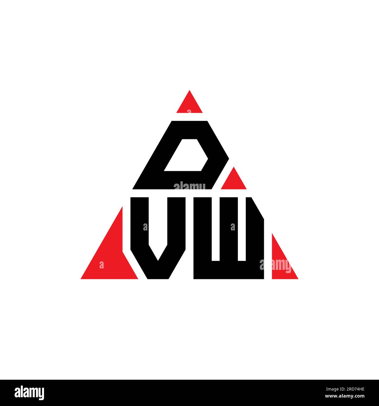 DVW triangle letter logo design with triangle shape. DVW triangle logo ...