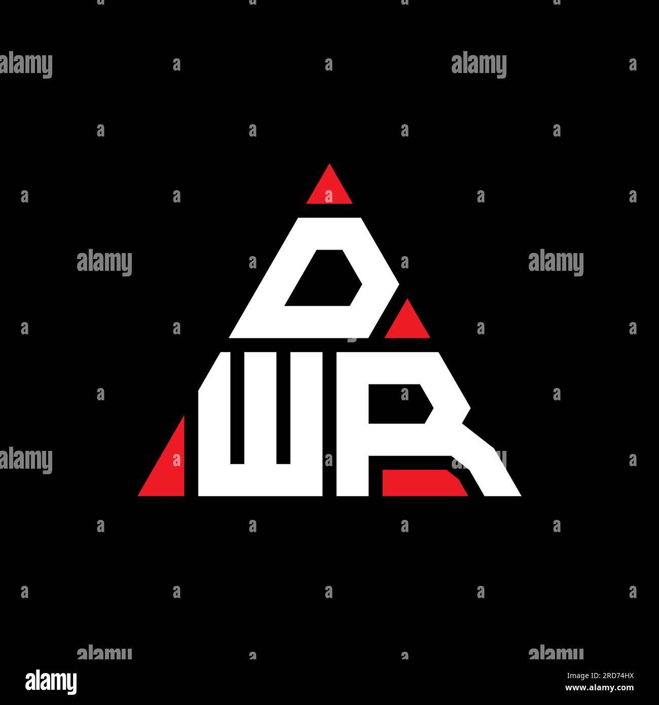 DWR triangle letter logo design with triangle shape. DWR triangle logo ...