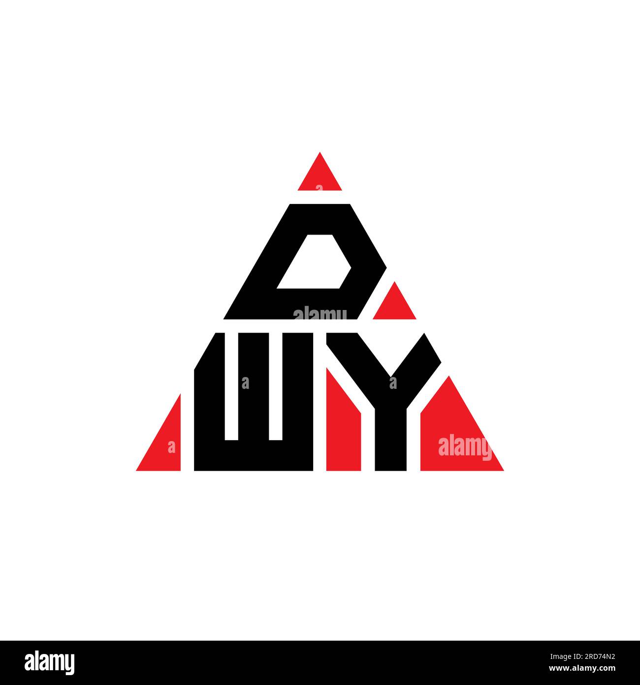 DWY triangle letter logo design with triangle shape. DWY triangle logo ...