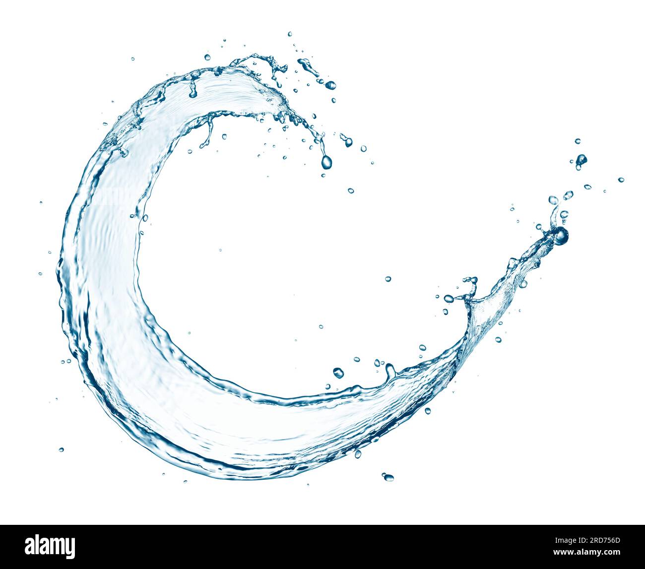 Water splash forming a circle isolated on white background Stock Photo ...