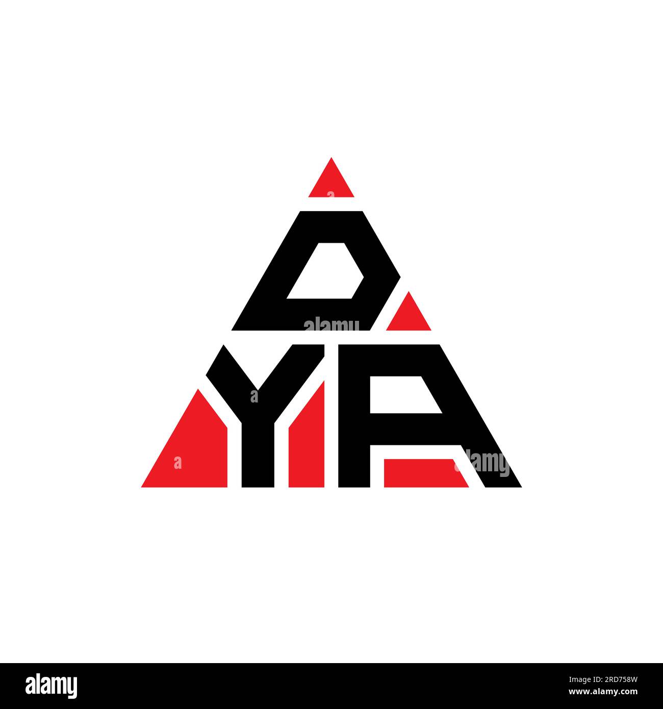 DYA triangle letter logo design with triangle shape. DYA triangle logo ...