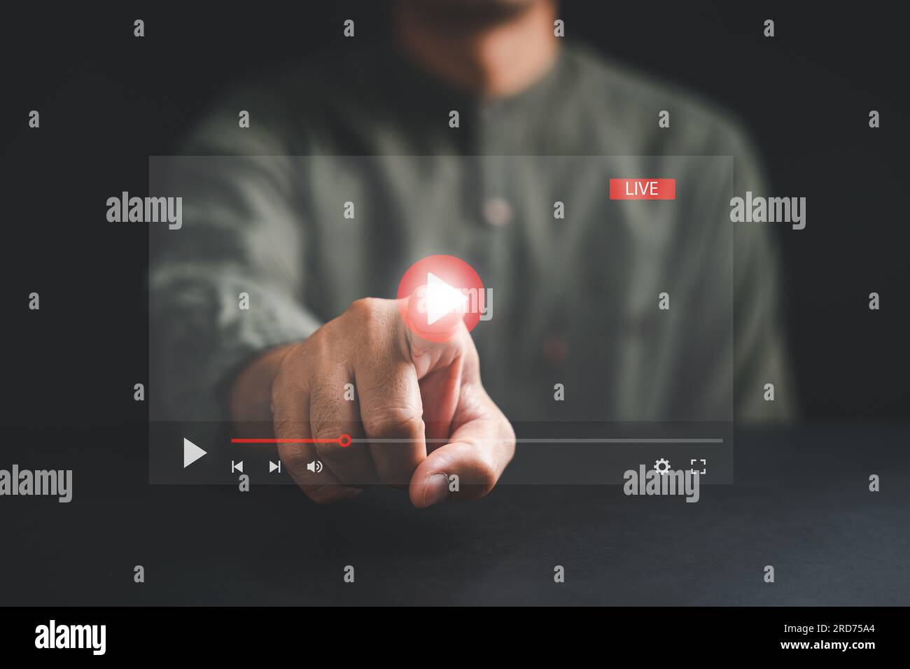 Elevate your entertainment experience with a touch as a man's hand ...