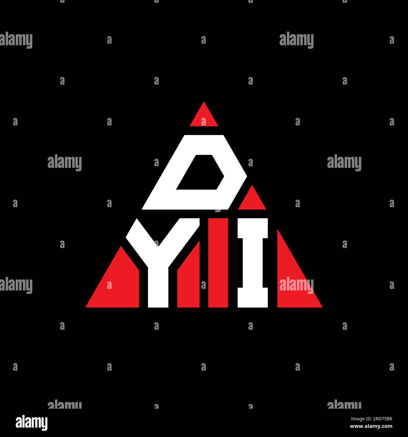 DYI triangle letter logo design with triangle shape. DYI triangle logo ...