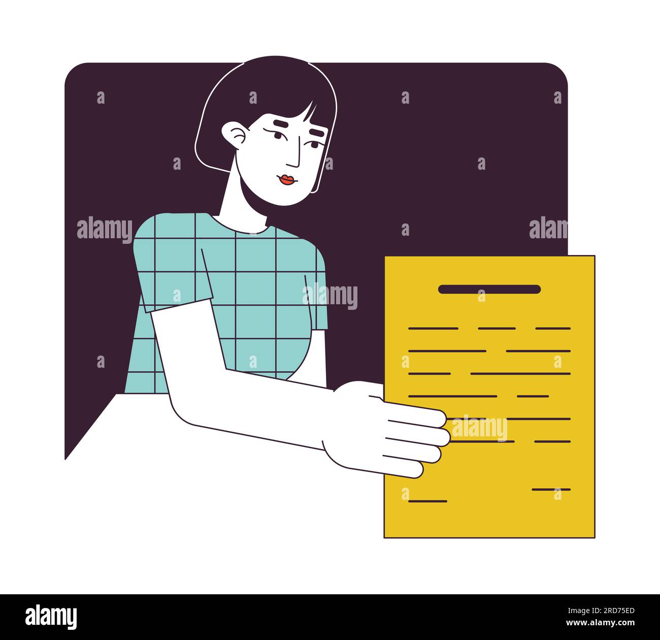 Handing out paper Stock Vector Images - Alamy