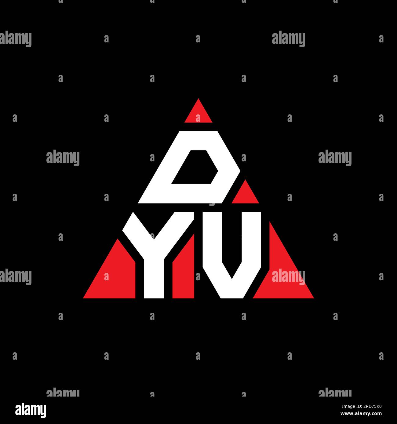 DYV triangle letter logo design with triangle shape. DYV triangle logo ...