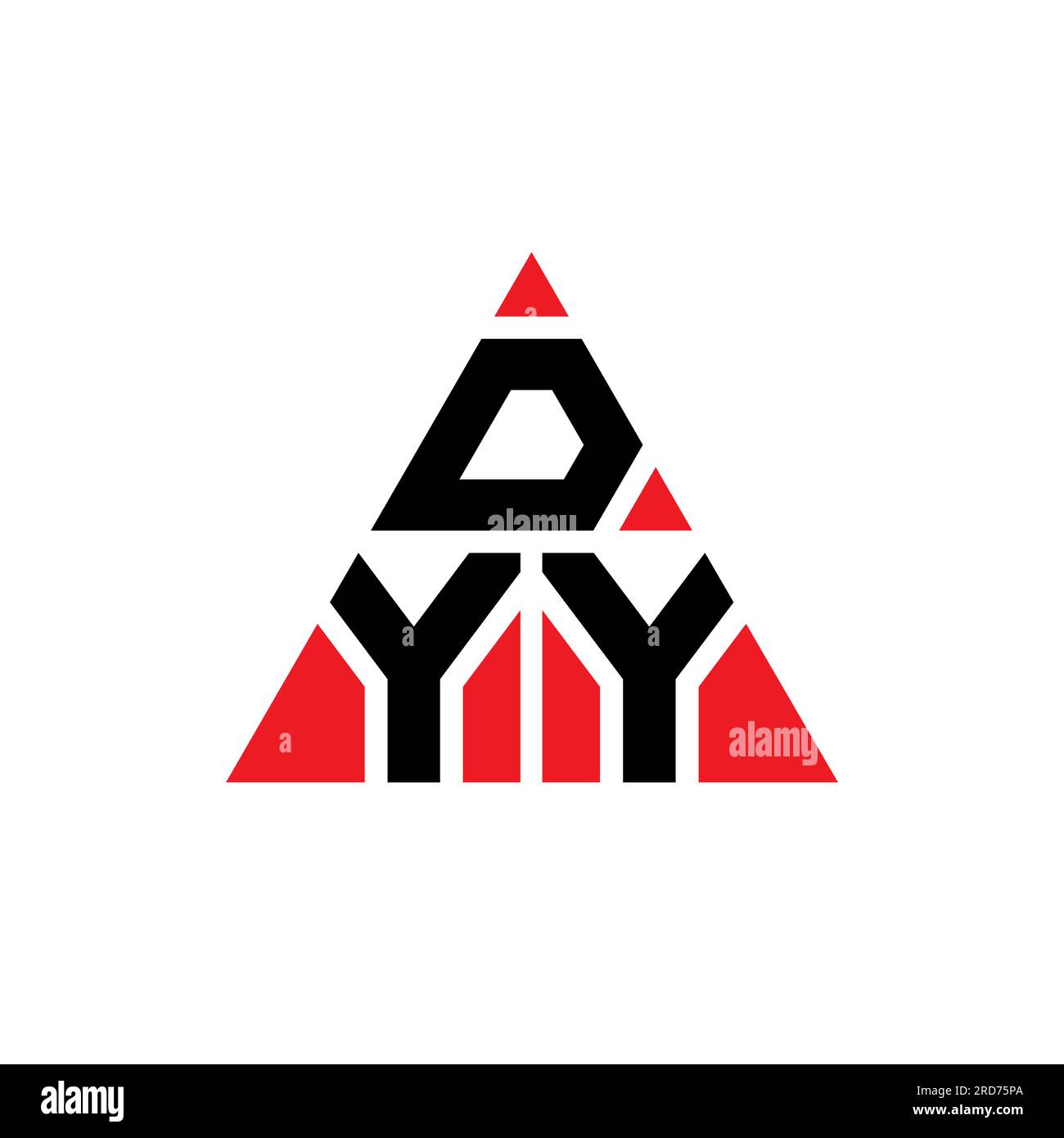 DYY triangle letter logo design with triangle shape. DYY triangle logo ...