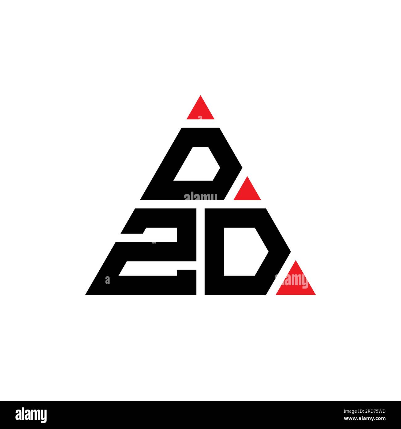 DZD triangle letter logo design with triangle shape. DZD triangle logo ...