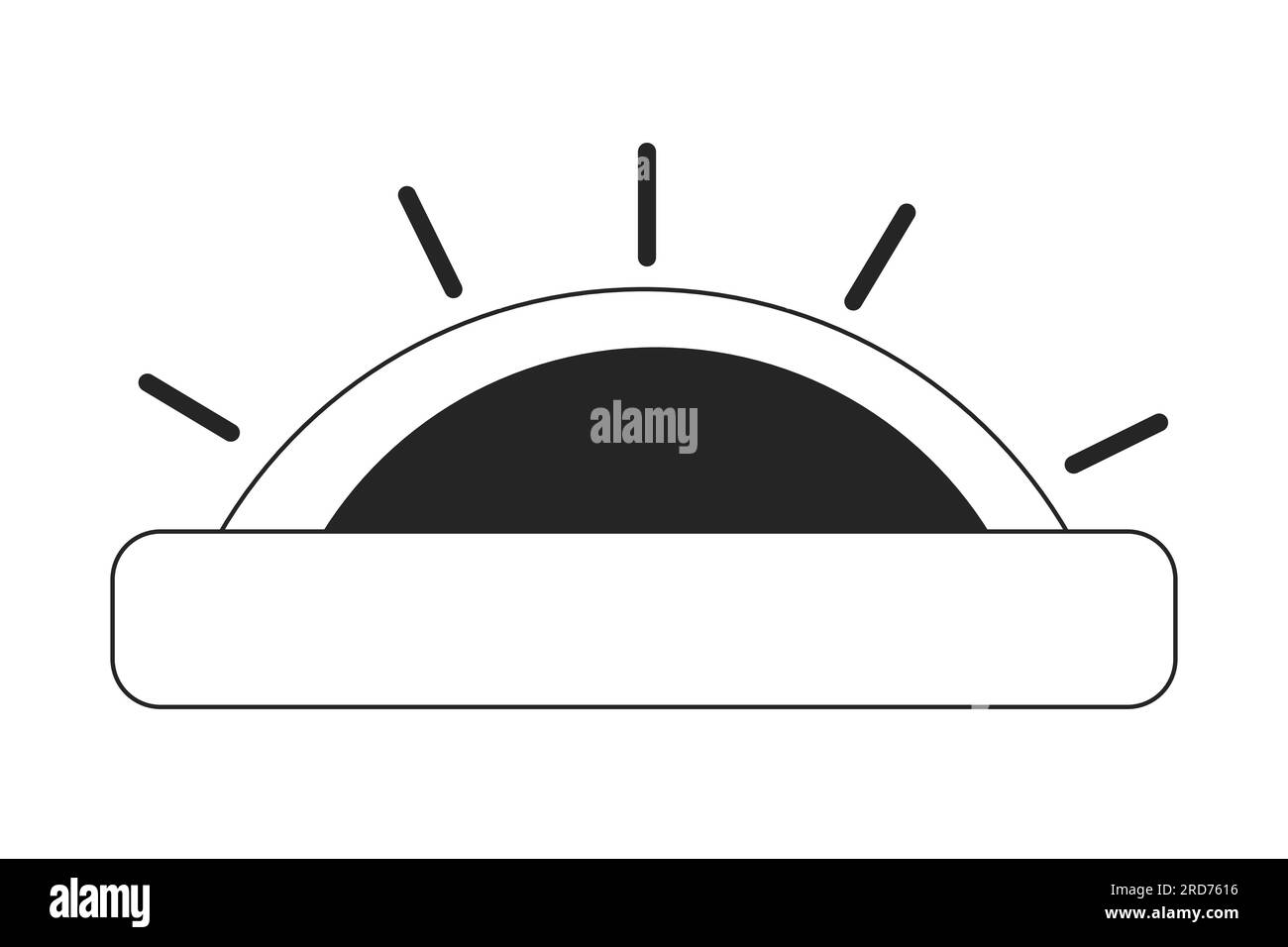 Security Alarm Flat Monochrome Isolated Vector Object Stock Vector